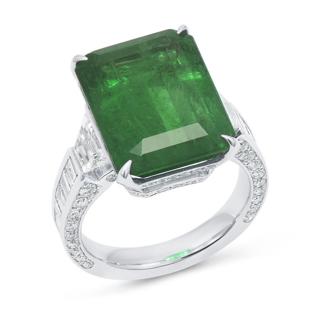 Diamond Gold Emerald Ring – Dhamani